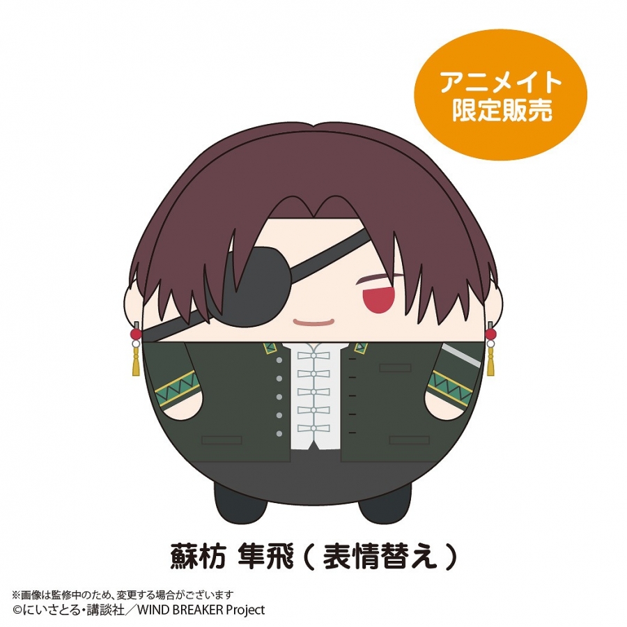 【グッズ-ぬいぐるみ】WIND BREAKER ふわコロりんMsize H:蘇枋 隼飛(表情替え)【アニメイト限定】 | アニメイト